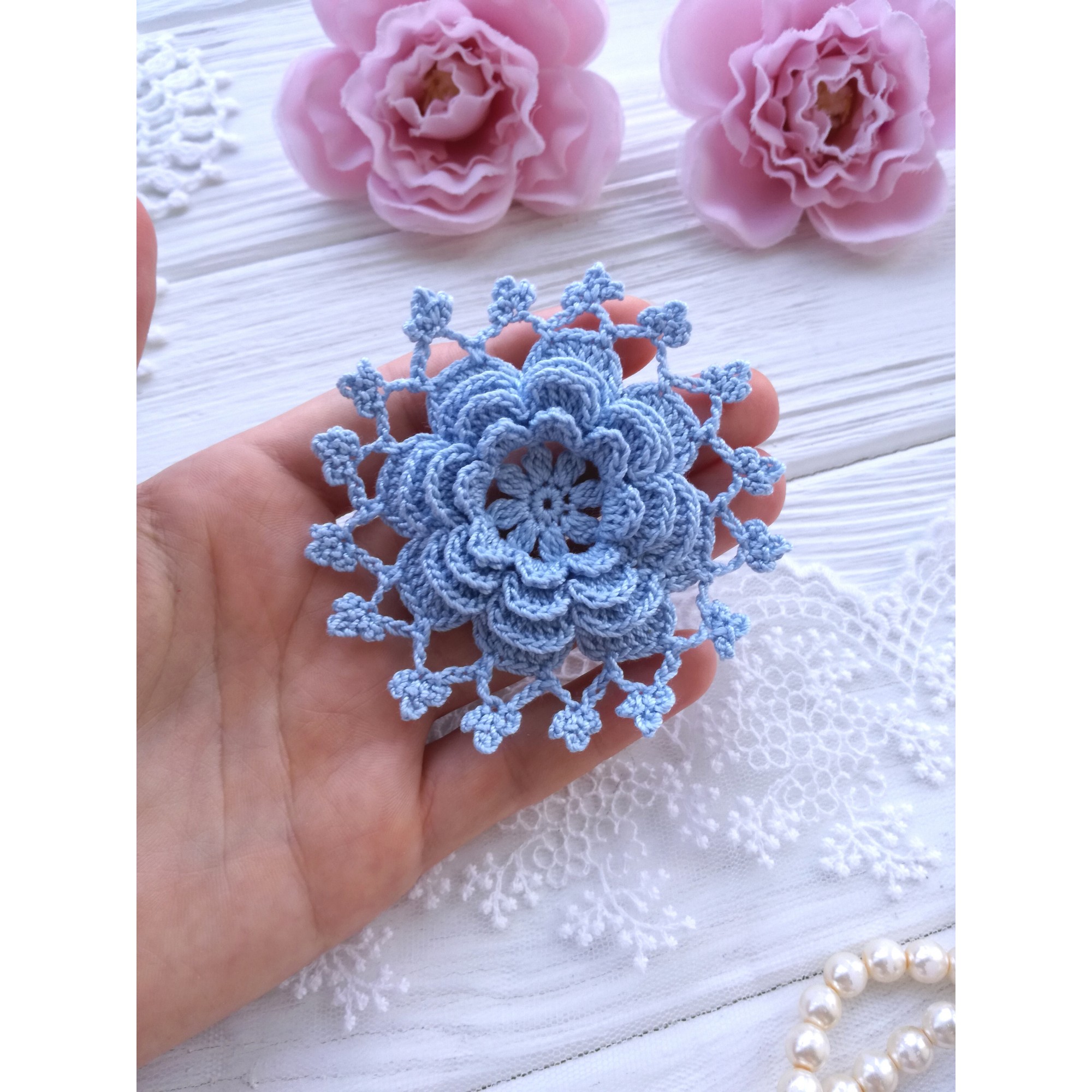 Crochet lace flower.